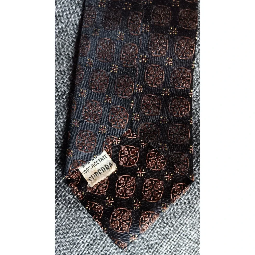 Unbranded | Accessories | Dress Tie 7s 80s 90s Y2k Mens Brown Black 54 ...